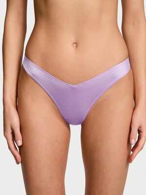 Smooth Strappy-Back High-Leg Thong Panty,
